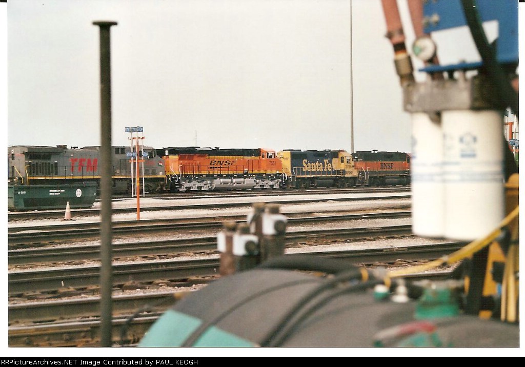 BNSF 7551 on the ready line at BNSF Lincoln yard, the day after her first run from Chicago, IL.